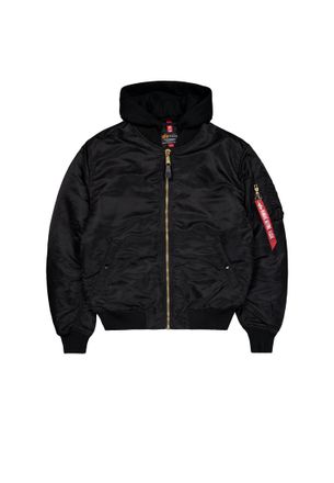 Alpha Industries MA-1 Zip Hood Back Embroidery Bomber Jacket