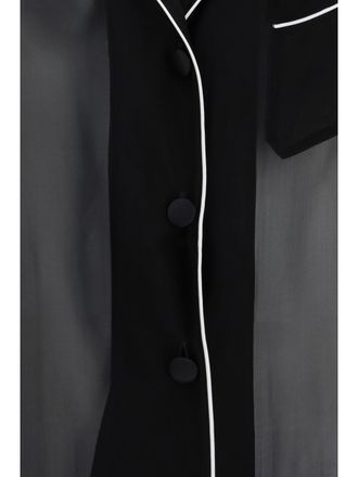 Dolce & Gabbana Silk Chiffon Shirt - Black