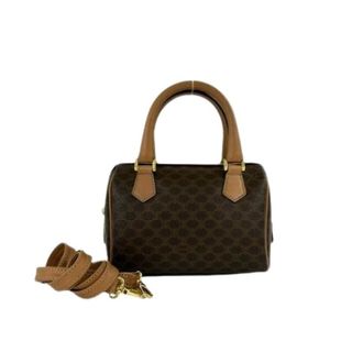Celine Pre-owned Macadam Triomphe Leather PVC 2way Bag - Femme - Pre-owned - Brun - Taille: ONE Size
