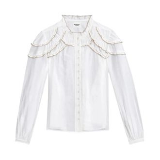Isabel Marant Romantische Wei&szlig;e Bluse mit R&uuml;schen-Details - - Blouses & Shirts - Damen - Wei&szlig; - S