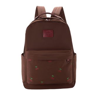 Generic &Auml;sthetischer Rucksack aus Nylon mit Innenfach, Schultasche f&uuml;r Teenager (rot)
