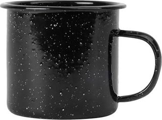 Sagaform Doris Emaille Becher mit Henkel in der Farbe Schwarz, Sp&uuml;lmaschinenfest 11x8 cm, 380ml, 5018412