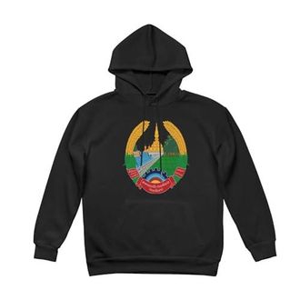 Generic Sweatshirts &Agrave; Capuche Hommes Doublure Polaire Imprim&eacute; Graphique Laos Embl&egrave;me National Pull Hoodie Hauts Streetwear Vintage Pull De D&eacute;tente Athleisure 