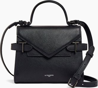 Le Tanneur Petit sac à main double rabat Emilie en cuir grainé