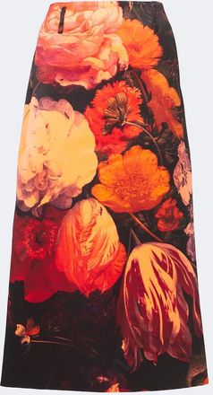 Dries Van Noten Jupe midi &agrave; fleurs