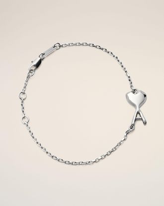Ami Bracelet argent&eacute; en laiton Ami de Coeur martel&eacute; Argent - TU - Unisex