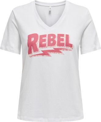 Only Onlhenny Life Reg S/S V-Neck Top Box JRS