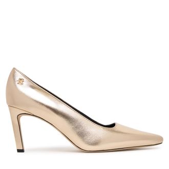 Tommy Hilfiger High Heels Tommy Hilfiger Logo Metallic Pump Slanted Hl FW0FW08994 Goldfarben