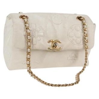 Chanel Pre-owned Cuir sacs-chanel - Femme - Pre-owned - Blanc - Taille: ONE Size