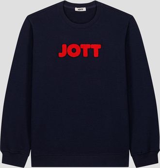 Jott Sweat brod&eacute; mixte Marine Sancy - Taille XL