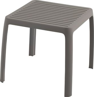 Papatya 1er-Set Wave Beistelltisch für Sonnenliege | Wetterfester Sonnenliegetisch (Grau-braun)