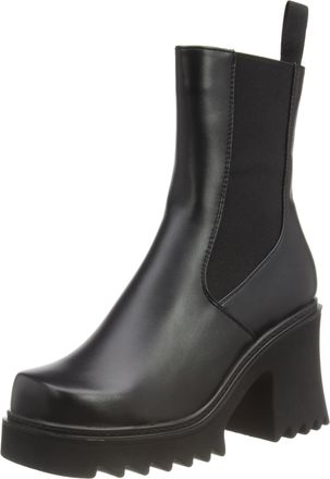 Lamoda Damen Elevate Stiefelette, Schwarz (Black Pu), 37 EU