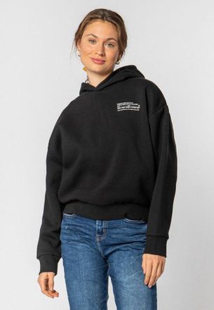 Sublevel Kapuzenpullover Hoodie Mini-Print Sweater, Kapuzensweatshirt mit seitl. Eingrifftaschen