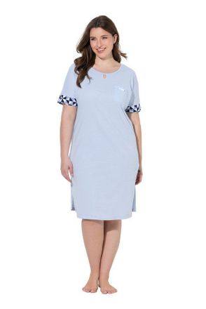 Ulla Popken Bigshirt Bigshirts 2er-Pack Karo Rundhals Halbarm