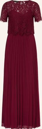 Apart Set: Abendkleid Und Blusenshirt Aus Spitze rot