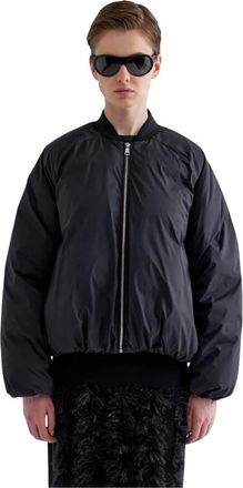 Erika Cavallini Semi Couture Femme, Vestes, Noir, Taille: 38 FR Bomber Francesca