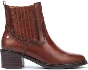 Pikolinos Bottines à Talon en Cuir BACAROT pour Femme Color Cognac