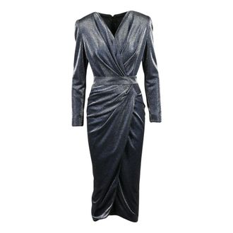 Rhea Costa Gekr&auml;useltes Maxikleid - - Dresses - Damen - Blau - M