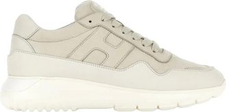 Hogan Low-Top Sneaker - Interactive3 Leather Sneakers With Cushioned Sole - Gr. 6_5 - in Beige - f&uuml;r Damen