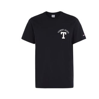 Tommy Jeans Homme, Tops, Noir, Taille: S T-shirt Authentique Manches Courtes