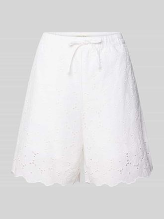 Christian Berg Bermudas mit Lochstickerei und Eingrifftaschen