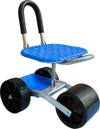 Generic Gartenhocker Auf Rollen - Verstellbare Höhe, Stabile Sitzgelegenheit Mit Rollen, 360 Grad Drehbank, Tragbarer Outdoor Stuhl | Praktische Gartenhilfe F