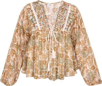 Usha Bluse Frauen creme mehrfarbig