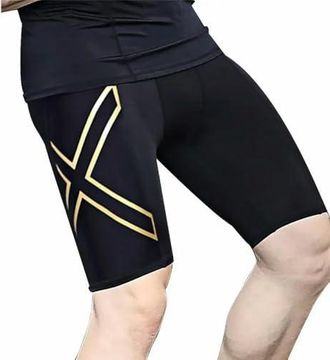 Generic JJDFW Short de sport de compression pour homme S&eacute;chage rapide Entra&icirc;nement Fitness Leggings Short de course &agrave; pied Collants de sport pour homme, jaune