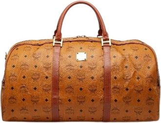 MCM unisex, Pre-owned, Brun, Taille: ONE Size Pre-owned Visetos Monogram PVC Boston Bag