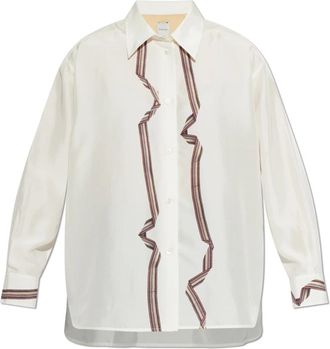 Paul Smith Femme, Blouses et Chemises, Blanc, Taille: 36 FR Silk Shirt