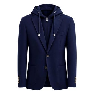 Eleventy Homme, Vestes, Bleu, Taille: 2XL Veste Contemporaine