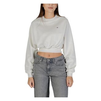 Tommy Jeans Damen, Sweatshirts & Hoodies, Wei&szlig;, MGr&ouml;&szlig;e
