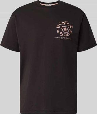 Scotch & Soda T-Shirt mit Label-Print und Rundhalsausschnitt