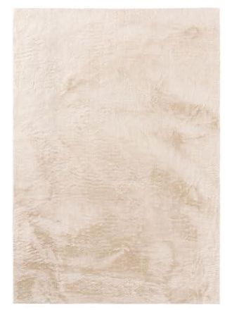 benuta Basic Tapis Salon Fausse Fourrure Furry - Beige 120x170 cm - pour Chambre, Bureau, Couloir, Bebe - Doux - Antidérapant - Lavable - Chauffage Sol