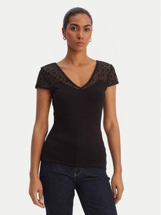 Morgan Bluse 251-DFLO Schwarz Slim Fit