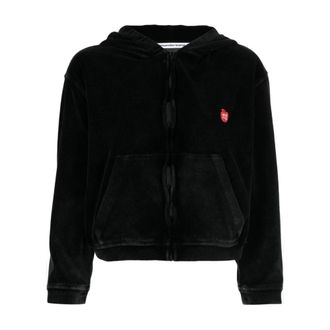 Alexander Wang Sweatshirt mit durchgehendem Rei&szlig;verschluss - - Sweatshirts & Hoodies - Damen - Schwarzk - XS