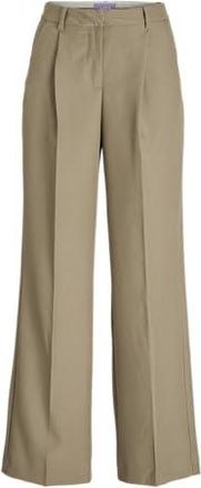 Jack & Jones Jxellis Wide Hw Pant TLR Noos Pantalon, Taupe, S Femmes