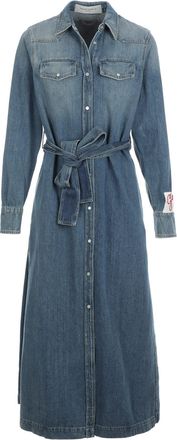 Golden Goose Robe Chemise Golden Denim Bleu