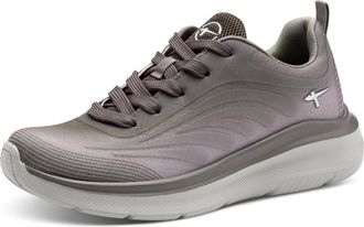 Tamaris Comfort Damen Sneaker flach Sportlich Vegan, Braun (Taupe), 42 EU