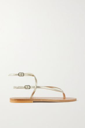 K.Jacques Sandales En Cuir Métallisé Abako - Net Sustain - Doré