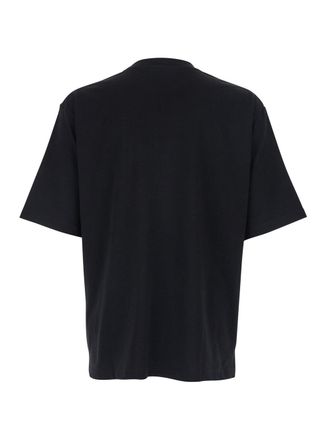 Dsquared2 Mens T-Shirt With Raised Collar, Black Cotton T-Shirts And Polos