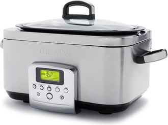 GreenPan Elite 8-in-1 Programmierbarer 6L Slow Cooker Multikocher,Sp&uuml;lmaschinenfester Deckel & Topf,PFAS-freie Gesunde Keramische Antihaftbeschichtung zum Brat