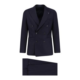 Tagliatore Homme, Costumes, Bleu, Taille: M Blazer crois&eacute; et pantalon