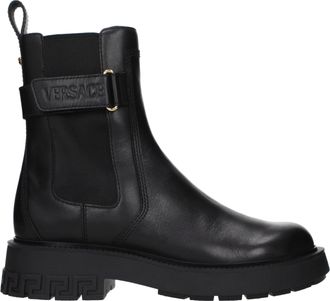 Versace Hommess Bottines Cuir Noir