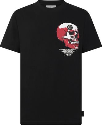 Philipp Plein Roundneck T-Shirt Puffy Red Skull Skull