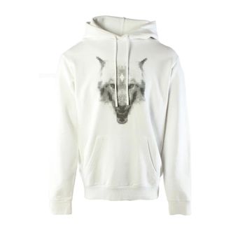 Marcelo Burlon Cross Wolf Regular Hoodie - - Sweatshirts & Hoodies - Herren - Wei&szlig; - L