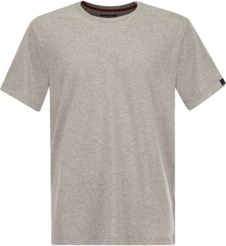 Fay Homme, Tops, Gris, Taille: L T-shirt &agrave; Manches Courtes et Col Rond