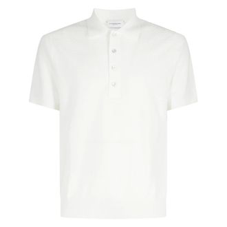 Paolo Pecora Homme, Tops, Blanc, Taille: S Maglia a Polo