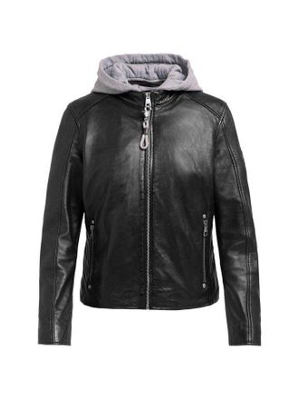 soccx Lederjacke mit Rei&szlig;verschluss an den Einschubtaschen