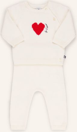 Petit Bateau Petit Bateau Set: Pullover Und Strickhose weiss